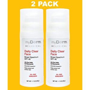 Myderm | Skincare | 2 Pack Myderm Clinical Clear Face Spf 46 Broad ...